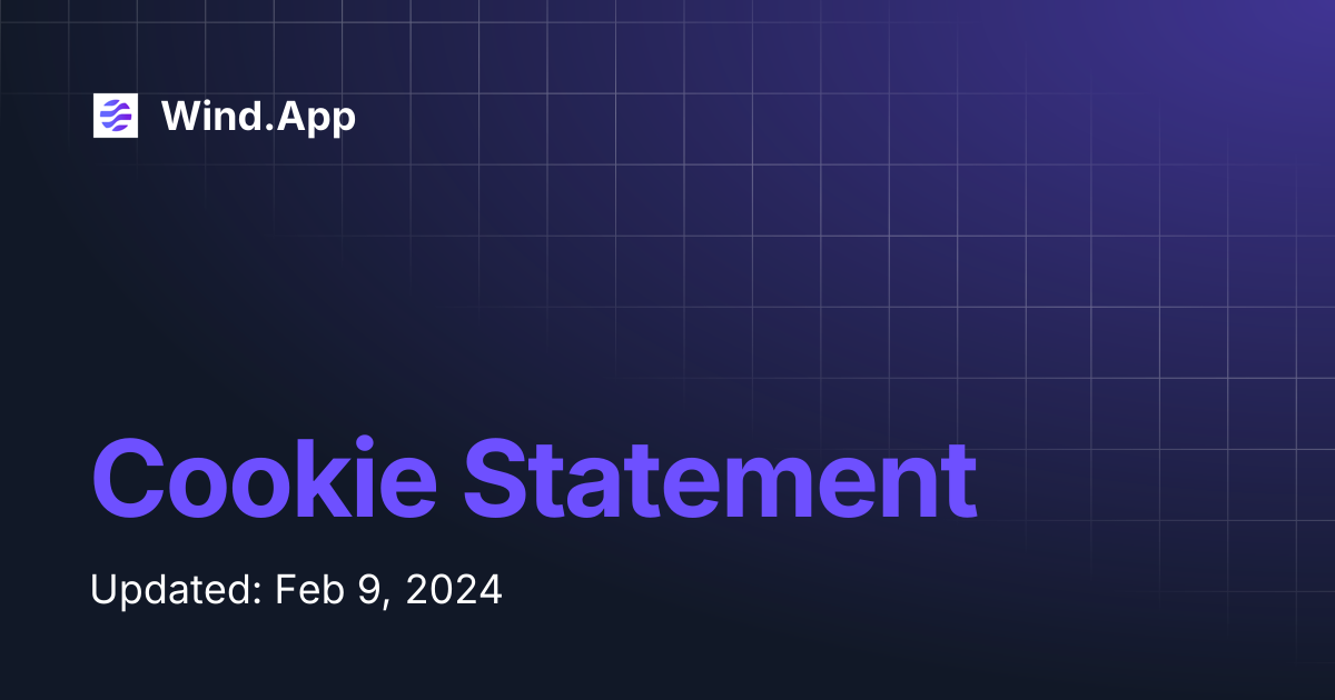 Cookie Statement | Wind.App